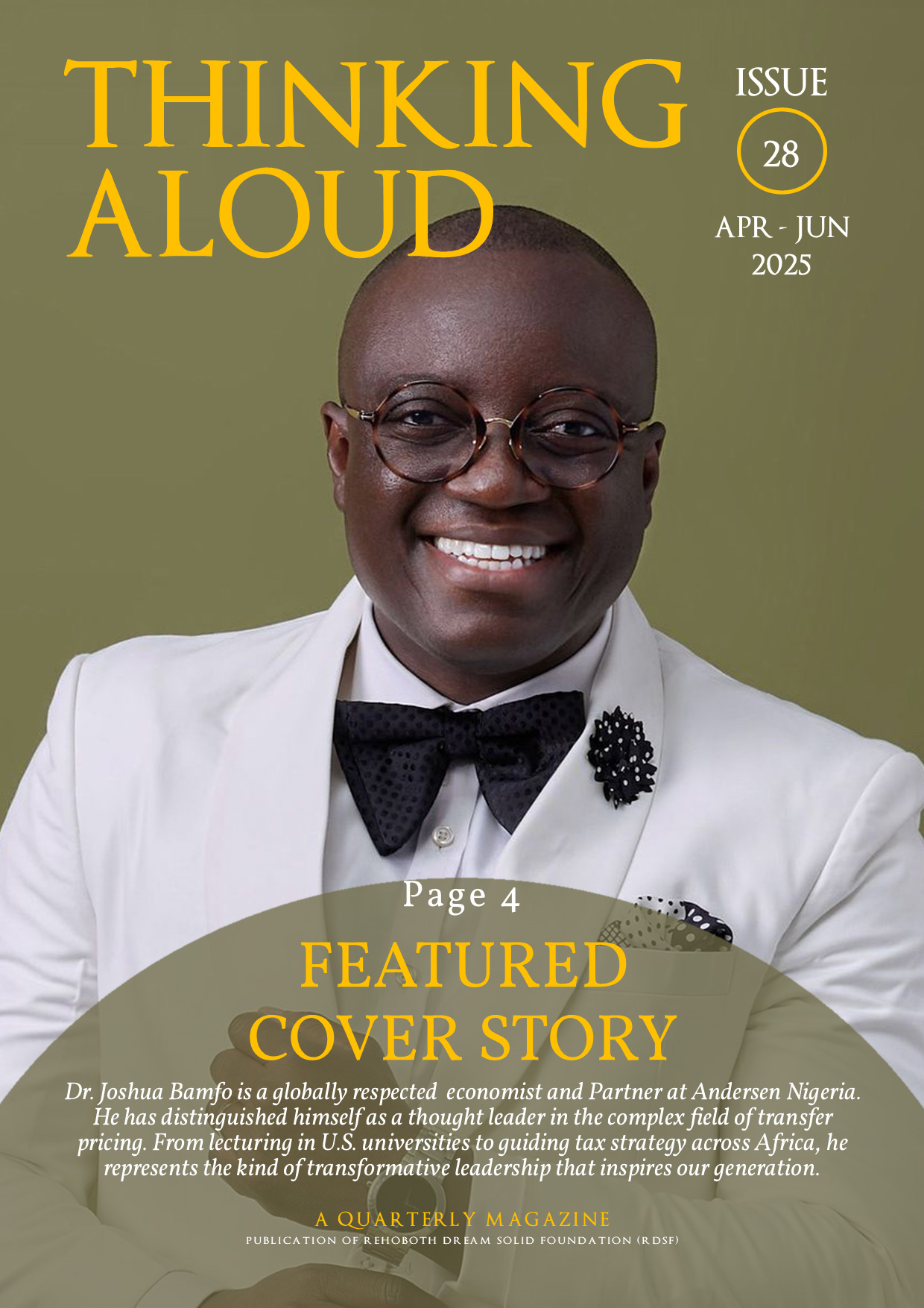 THINKING ALOUD MAGAZINE – Rehoboth Dream Solid Foundation